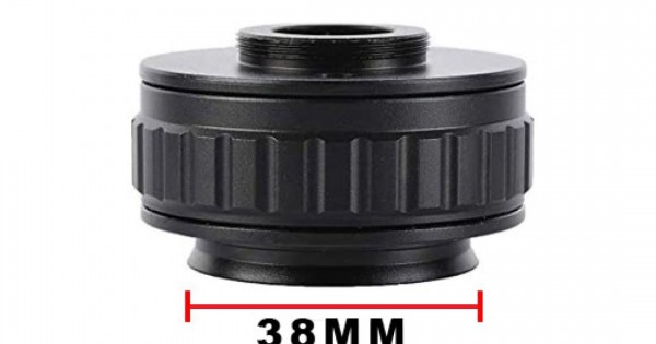 0.5X C-Mount Lens CTV Adapter 38mm for Trinocular Microscope Cameras